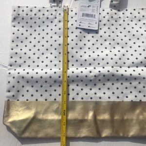 Yoobi | Bags | Yoobi Dotty Tote Gold Polka Dot Canvas Tote Nwt | Poshmark